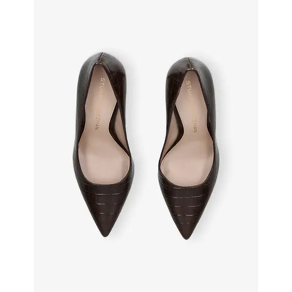 STUART WEITZMAN Power 85 Heeled Leather Pumps