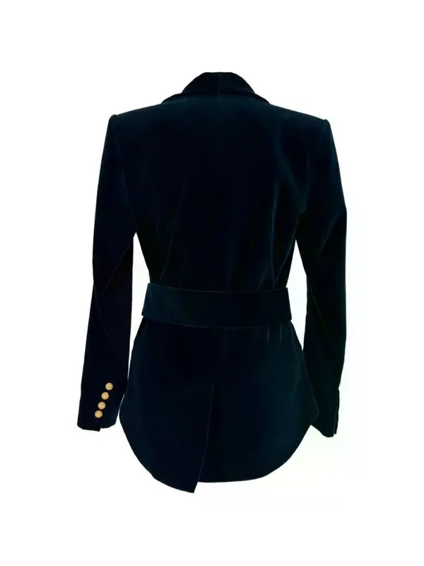 Balmain Belted Velvet Blazer