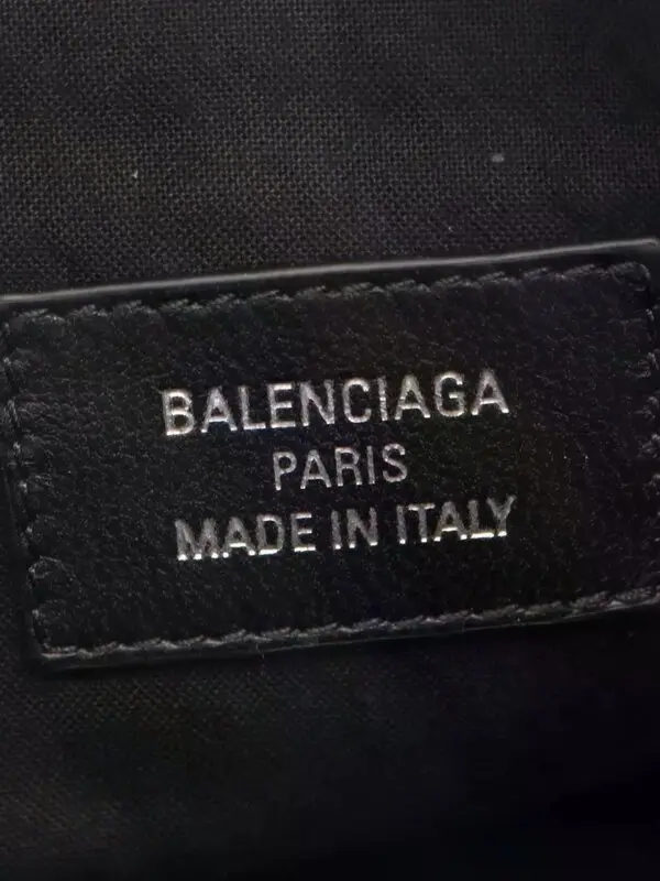 Balenciaga 2020s Credit Leather Camera Bag