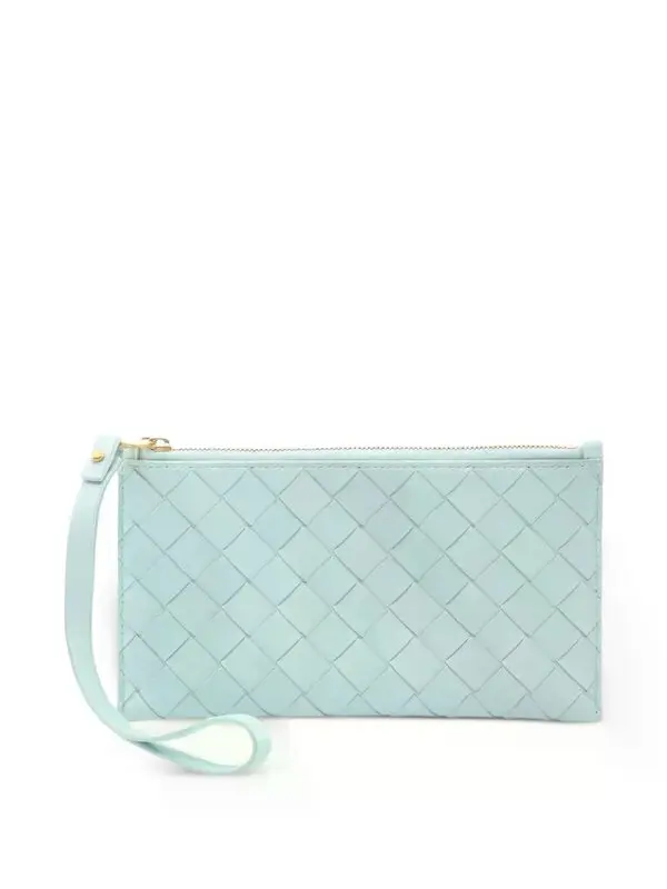 Bottega Veneta Intrecciato Wristlet Mini Bag - Blue