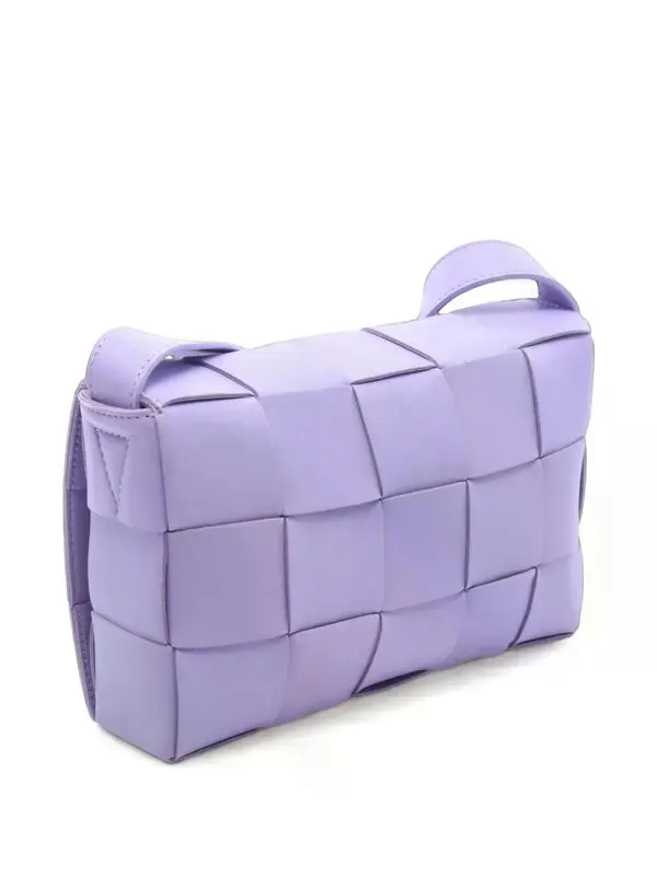 Bottega Veneta Cassette Maxi Intrecciato Shoulder Bag - Purple