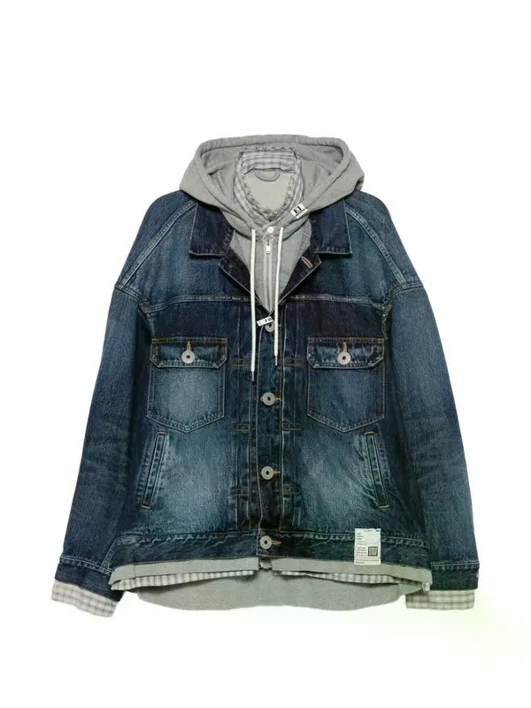 Mihara Yasuhiro Layered-effect Denim Jacket