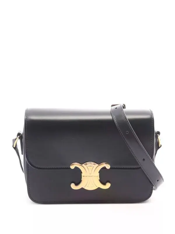 Celine Teen Triomphe Shoulder Bag - Black