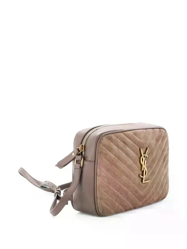 Saint Laurent Lou Camera Bag Matelasse Chevron Suede Small Crossbody Bag