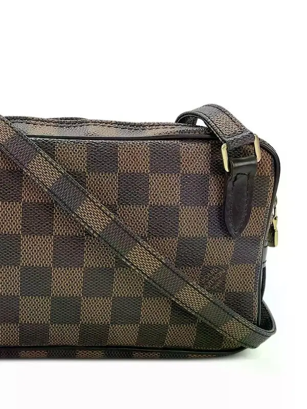 LOUIS VUITTON 1998 Damier Ebene Handbag - Brown
