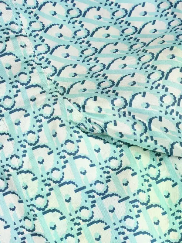 Dior 2010s Oblique Pixel Short-sleeve Shirt - Blue