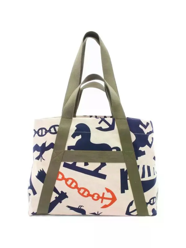 Hermès 2010s Picto De Plage Tote Bag - Neutrals