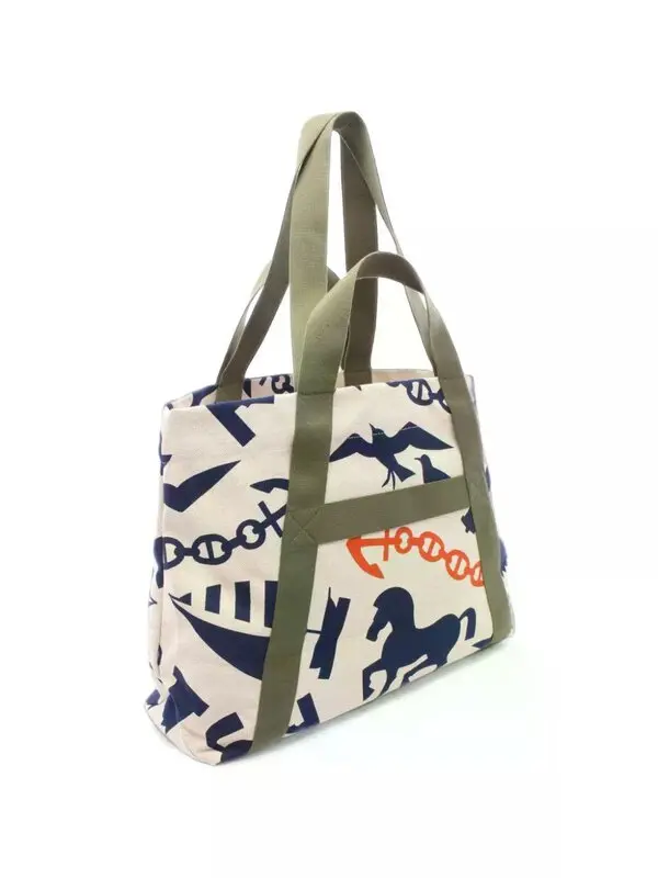 Hermès 2010s Picto De Plage Tote Bag - Neutrals