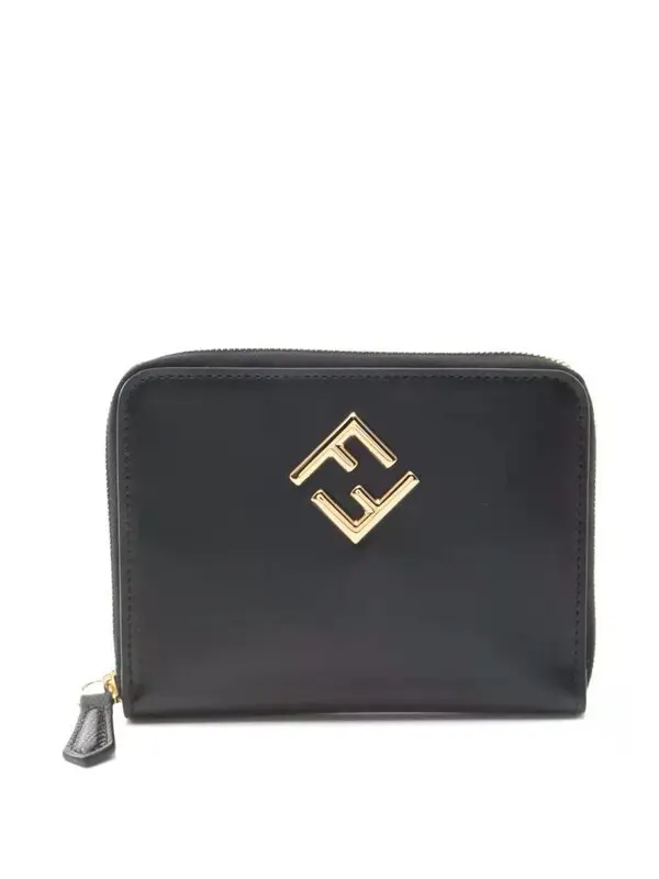 Fendi 2020s Ff Diamond Zip-around Wallet - Black