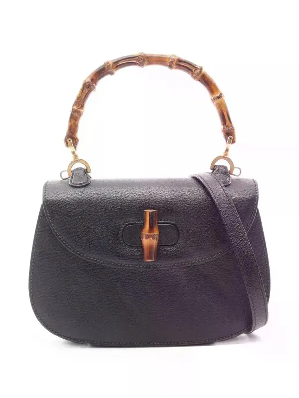 Gucci 2000s Bamboo Handbag - Black
