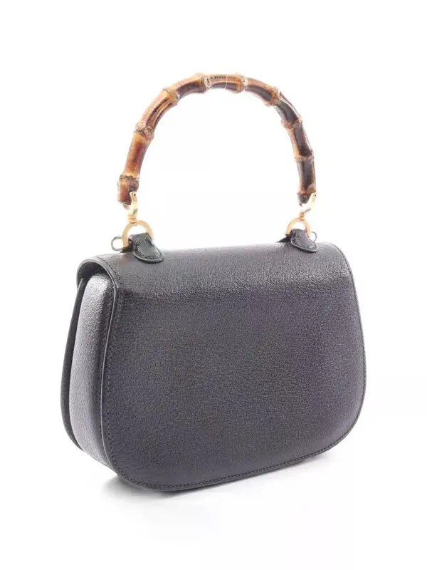 Gucci 2000s Bamboo Handbag - Black