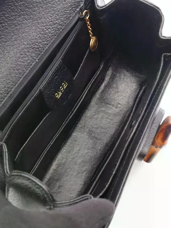 Gucci 2000s Bamboo Handbag - Black
