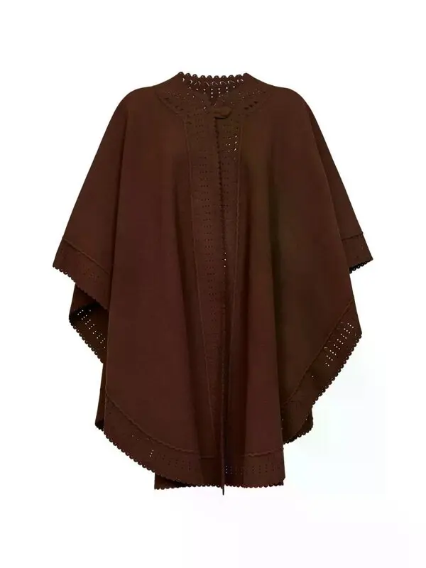 Ermanno Scervino Scalloped Openwork-trim Cape