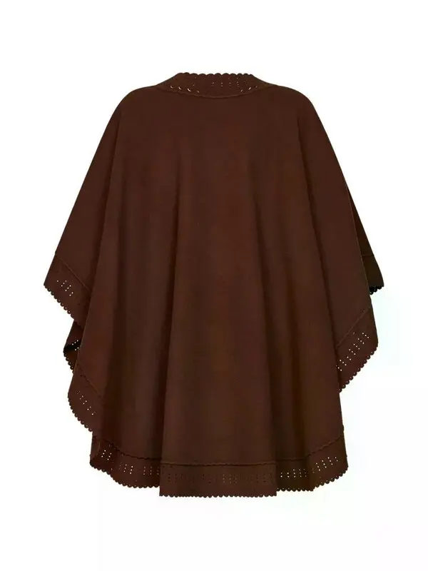 Ermanno Scervino Scalloped Openwork-trim Cape