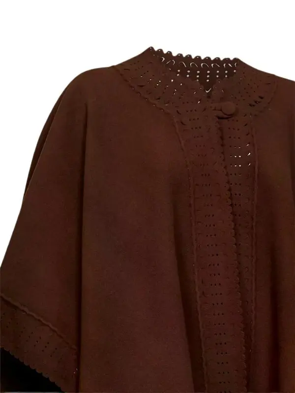 Ermanno Scervino Scalloped Openwork-trim Cape