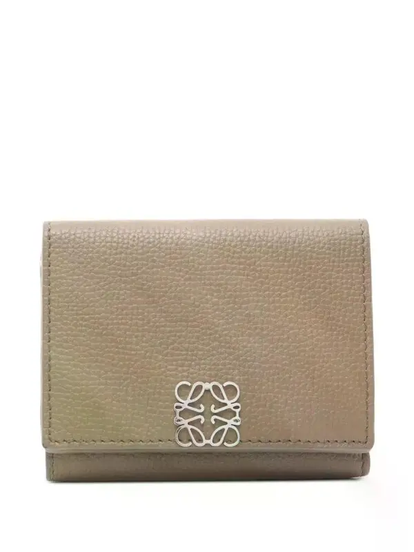 Loewe 2000s Anagram Trifold Wallet - Neutrals