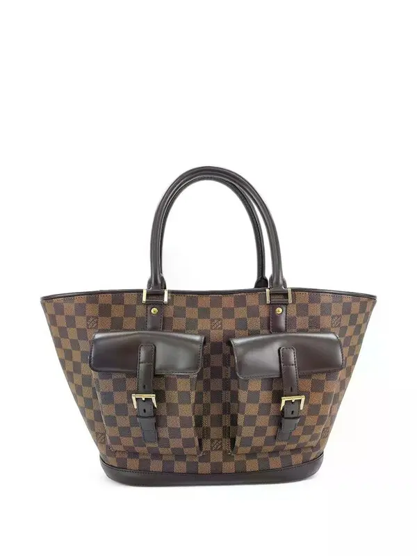 LOUIS VUITTON 2003 Damier Ebène Pocket Tote Bag - Brown