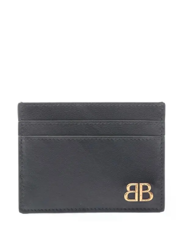Balenciaga 2020s Monaco Bb Card Case - Black