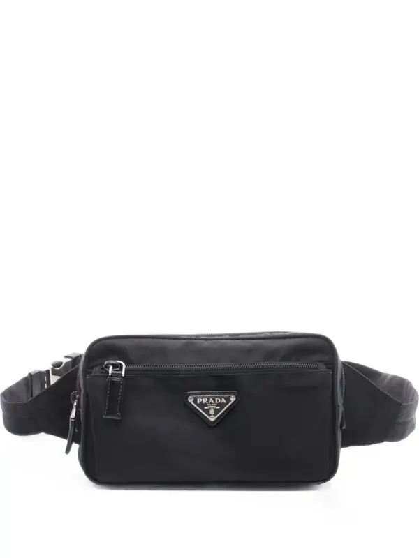 Prada 2010s Tessuto Belt Bag - Black
