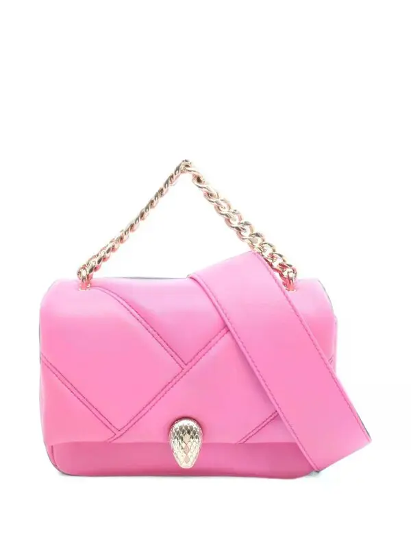 BVLGARI 2010s Serpenti Cabochon Shoulder Bag