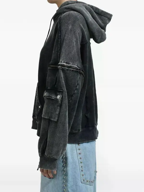 VIVAMUS Panelled Zip-detail Hoodie