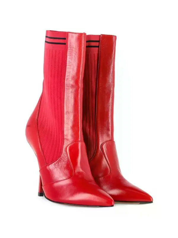 Fendi Rockoko Stretch-knit Ankle Boots