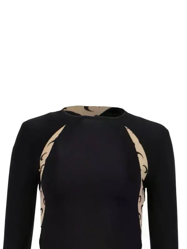 MARINE SERRE Tied Back Long-sleeve Top