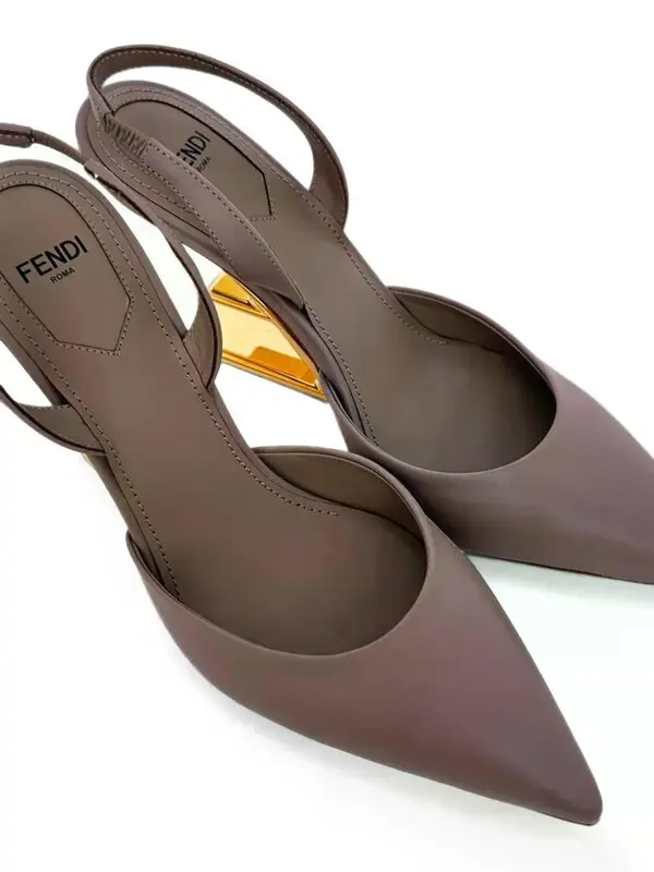 Fendi First Slingback Pumps - Neutrals