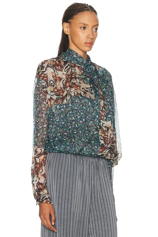 Dries Van Noten Silk Cenvy Shirt