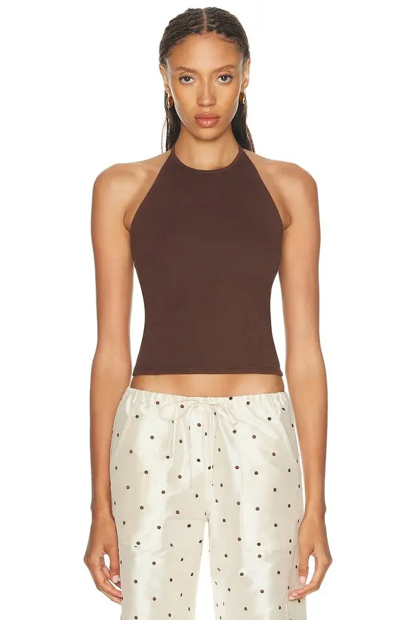 Donni. The Baby Rib Halter Top