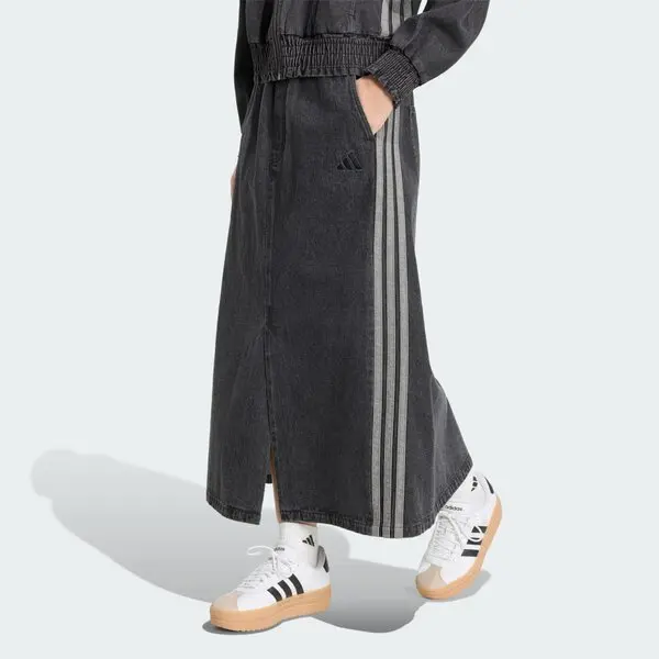Adidas Stadium Washed Denim Loose Fit Skirt