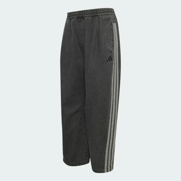Adidas Stadium Oversized Fit Denim Full Length Open Hem Track Pants