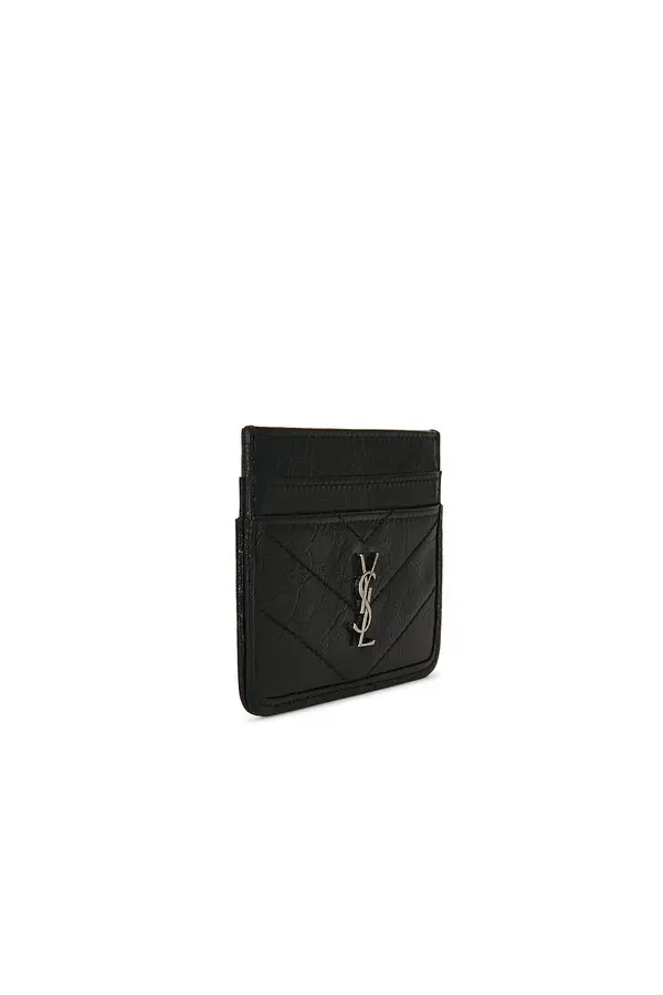 Saint Laurent Credit Card Case In Black