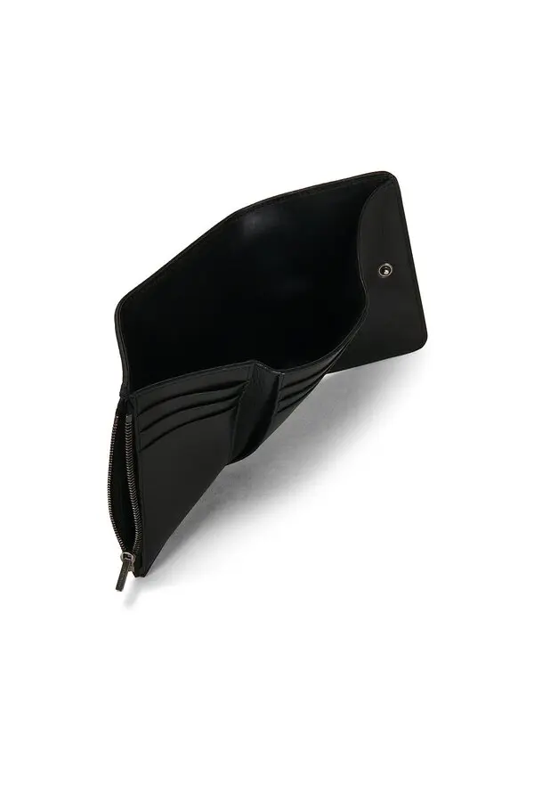 Saint Laurent Slim Tri-fold Wallet In Black