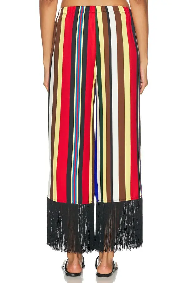 SIMONMILLER Nella Crepe Fringe Pant In Red