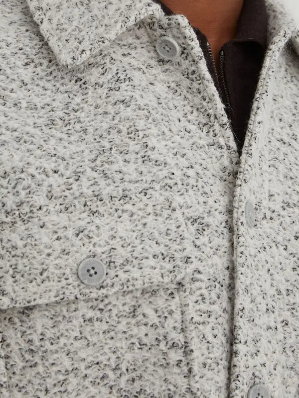 REISS Kingsley Speckled Twin-pocket Overshirt With Wool