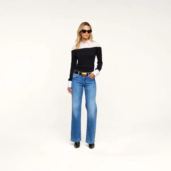 L'Agence Mathilde Poplin Collar Pullover