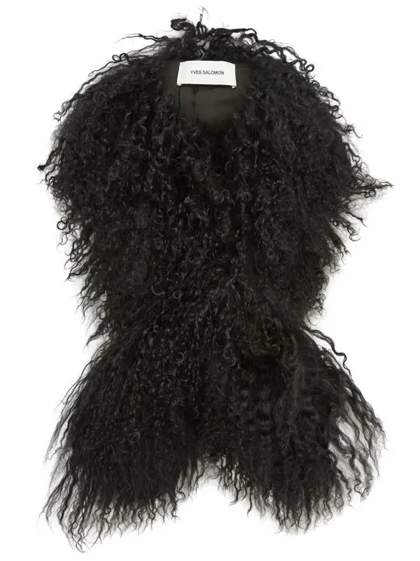 YVES SALOMON Long Pile Lamb Scarf