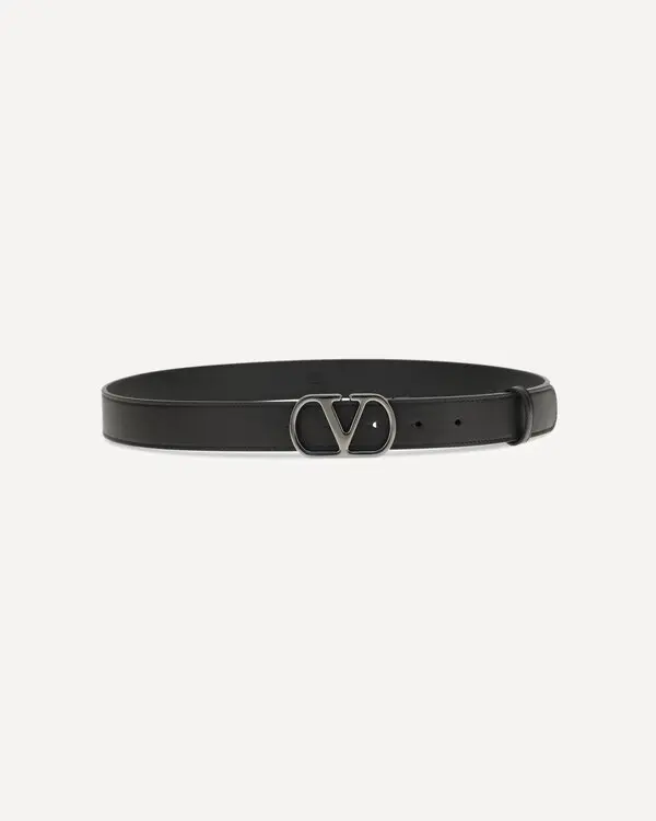 Valentino Garavani Vlogo Signature Leather Belt