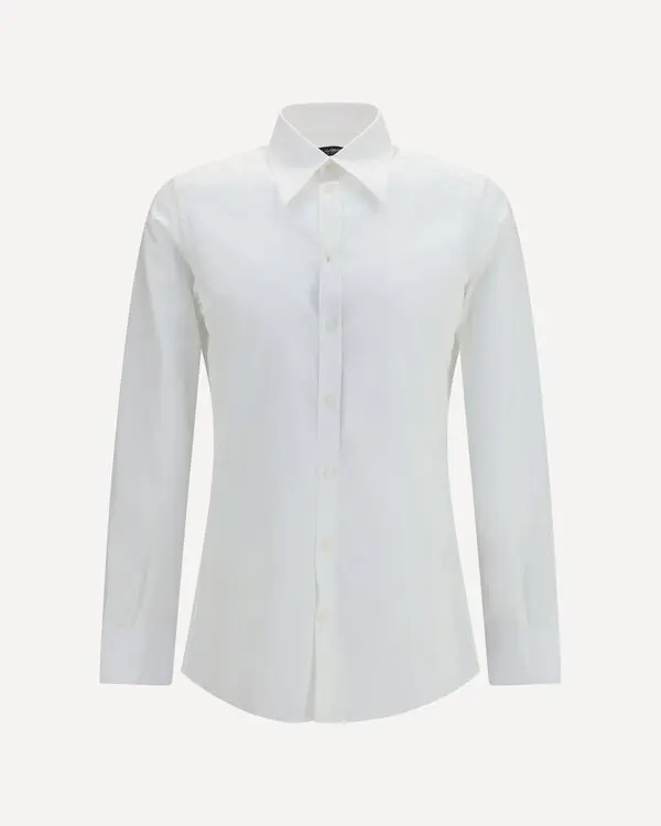 Dolce & Gabbana Gold Cotton Poplin Shirt