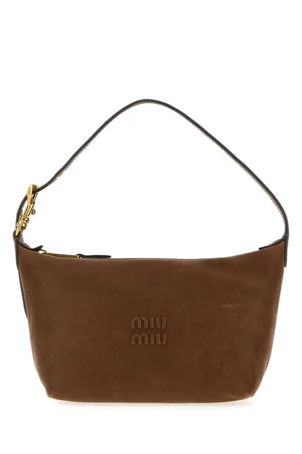 Miu Miu Brow Leather Handbag - Brown