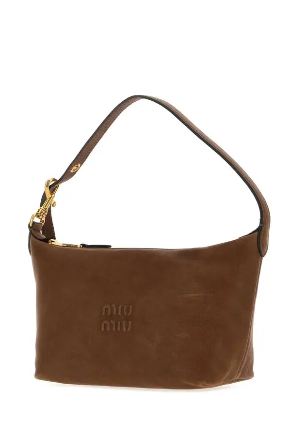Miu Miu Brow Leather Handbag - Brown