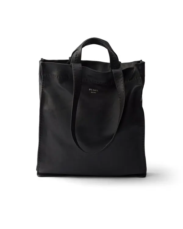 Prada Nappa Leather Tote Bag - Black