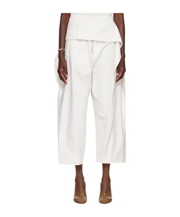 Issey Miyake Layered-waistband Casual Trousers
