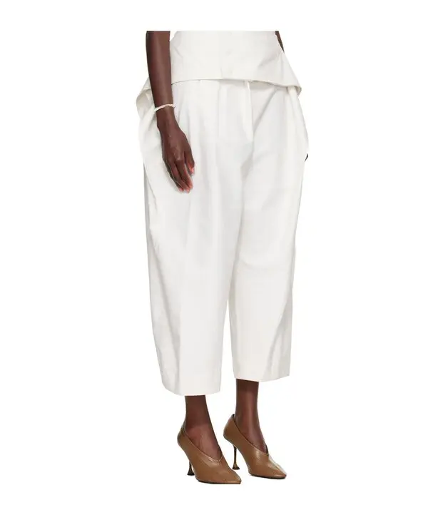 Issey Miyake Layered-waistband Casual Trousers