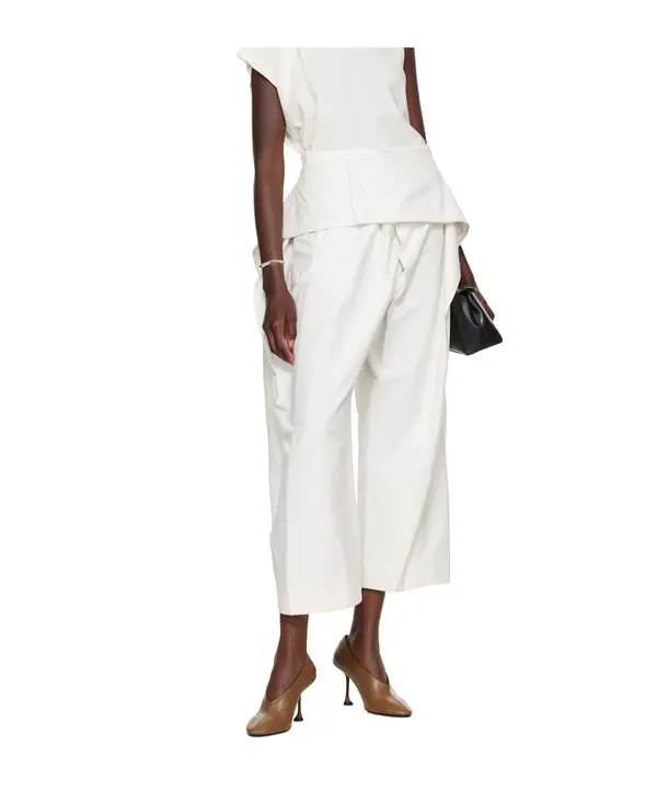 Issey Miyake Layered-waistband Casual Trousers