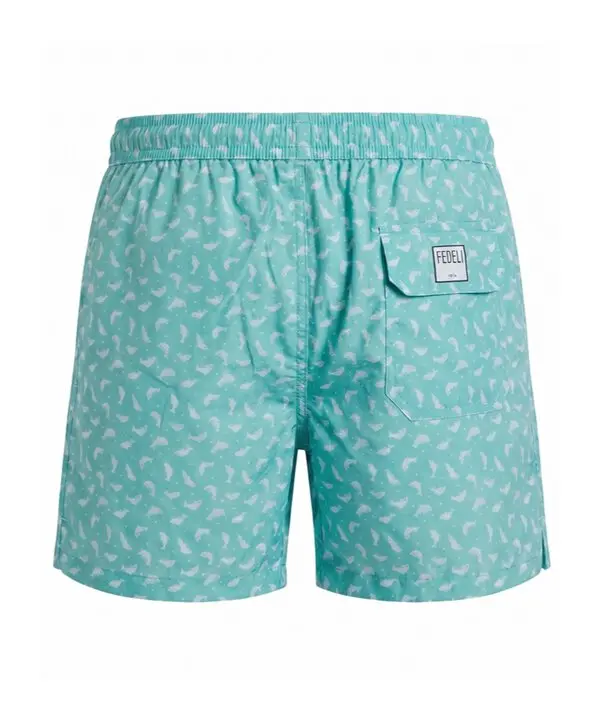 Fedeli Printed Swim Trunks