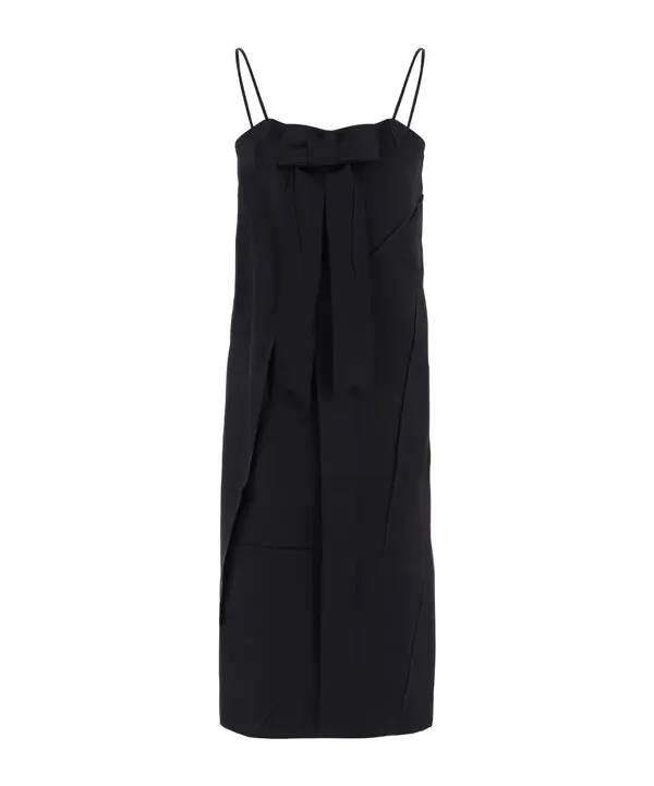 ALAINPAUL Acetate-blend Midi Dress With Bow