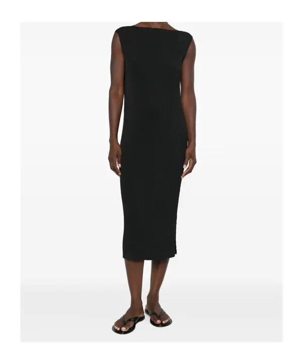 Issey Miyake Plissé Sleeveless Midi Dress