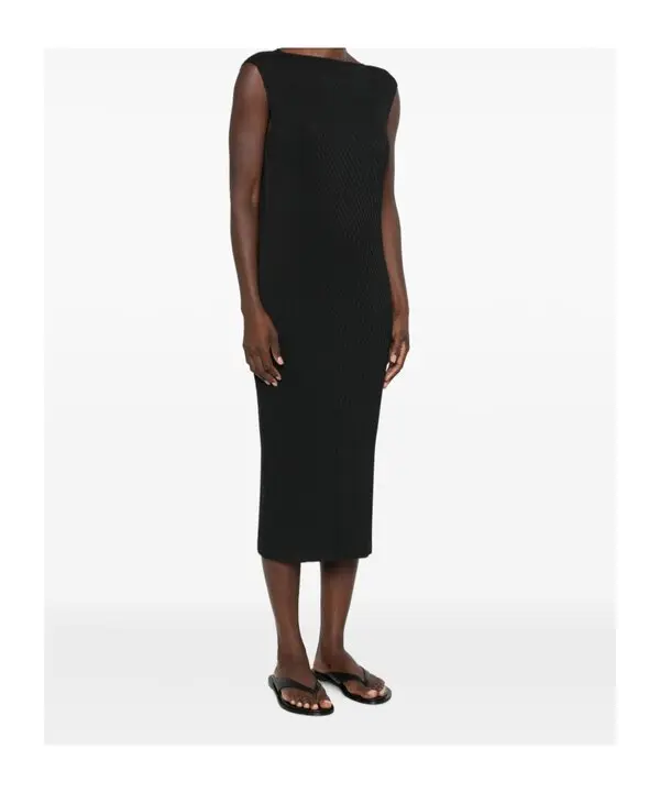 Issey Miyake Plissé Sleeveless Midi Dress